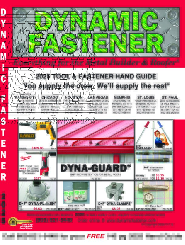 Gold Key of Excellence Award Winner 2025: Dynamic Fastener | Rural Builder
